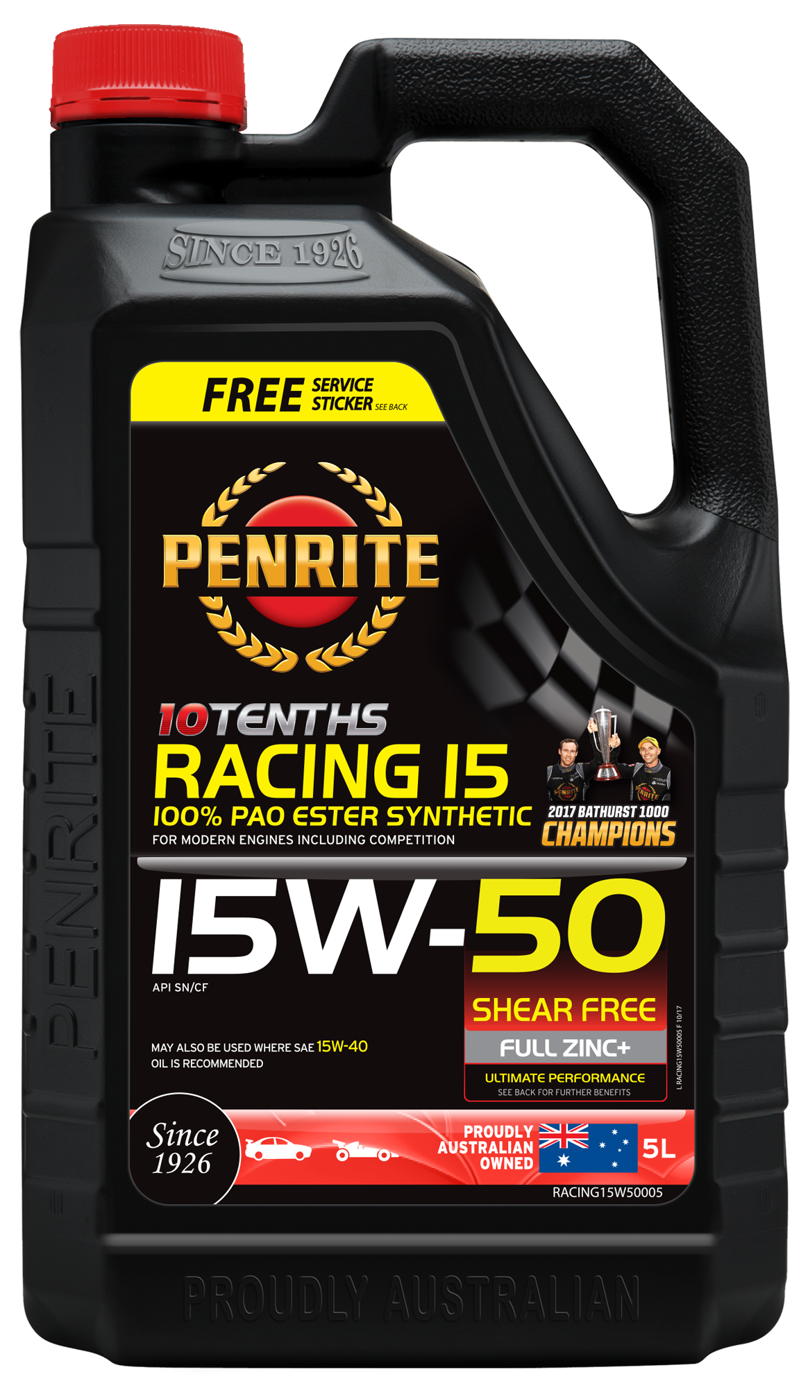 TEN TENTHS RACING 15W-50 5L – PENRITE OIL